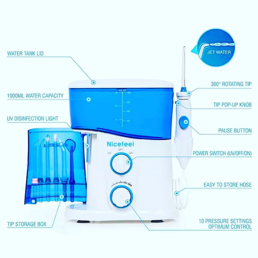 Nicefeel Oral Irrigator & Dental Water Flosser Teeth Cleaner with ...