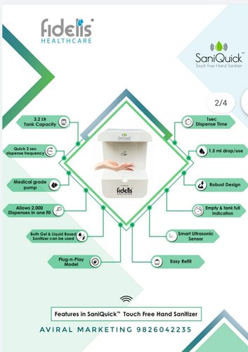 Sani Quick Plastic Touchless Hand Sanitizer Dispensers | Azha Pasa ...