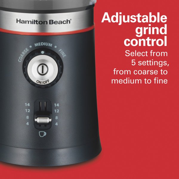Hamilton Beach Custom Grind Coffee Grinder - 80393 - 14 Cup Capacity ...