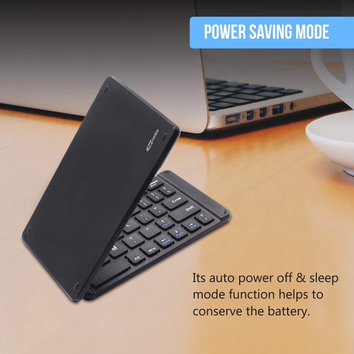 Portronics Chicklet POR-973 Foldable QWERTY Keyboard, Mini Pocket Sized ...