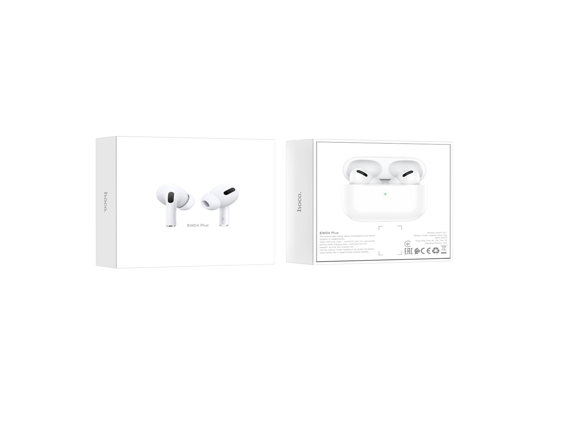 Hoco EW04 Plus True Wireless BT Earbuds - White | Azha Pasa | Azha Pasa