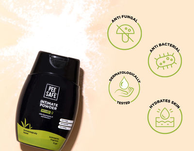 Pee Safe Intimate Powder For Women With Lemongrass Fragrance, 75 g ...